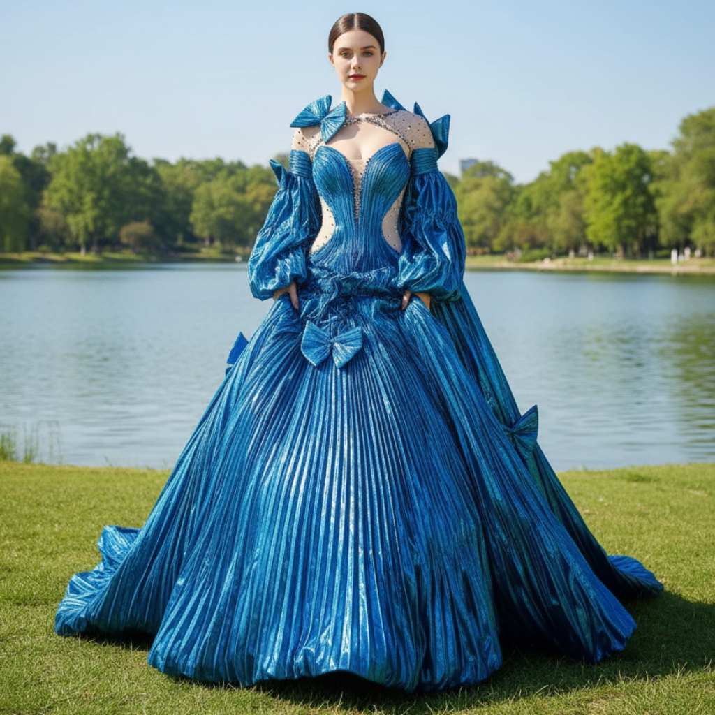Gorgeous Beading Unique Prom Dress Formal Gown with Cape – Rosymae