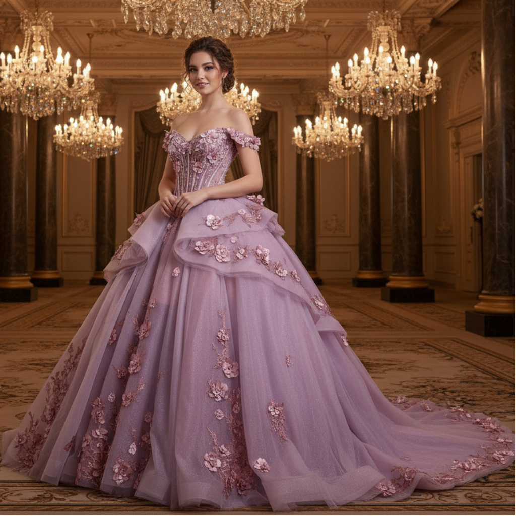 Elegant Bow Back Basque Waist Maxi Blush Quinceanera Dresses with Ruff ...